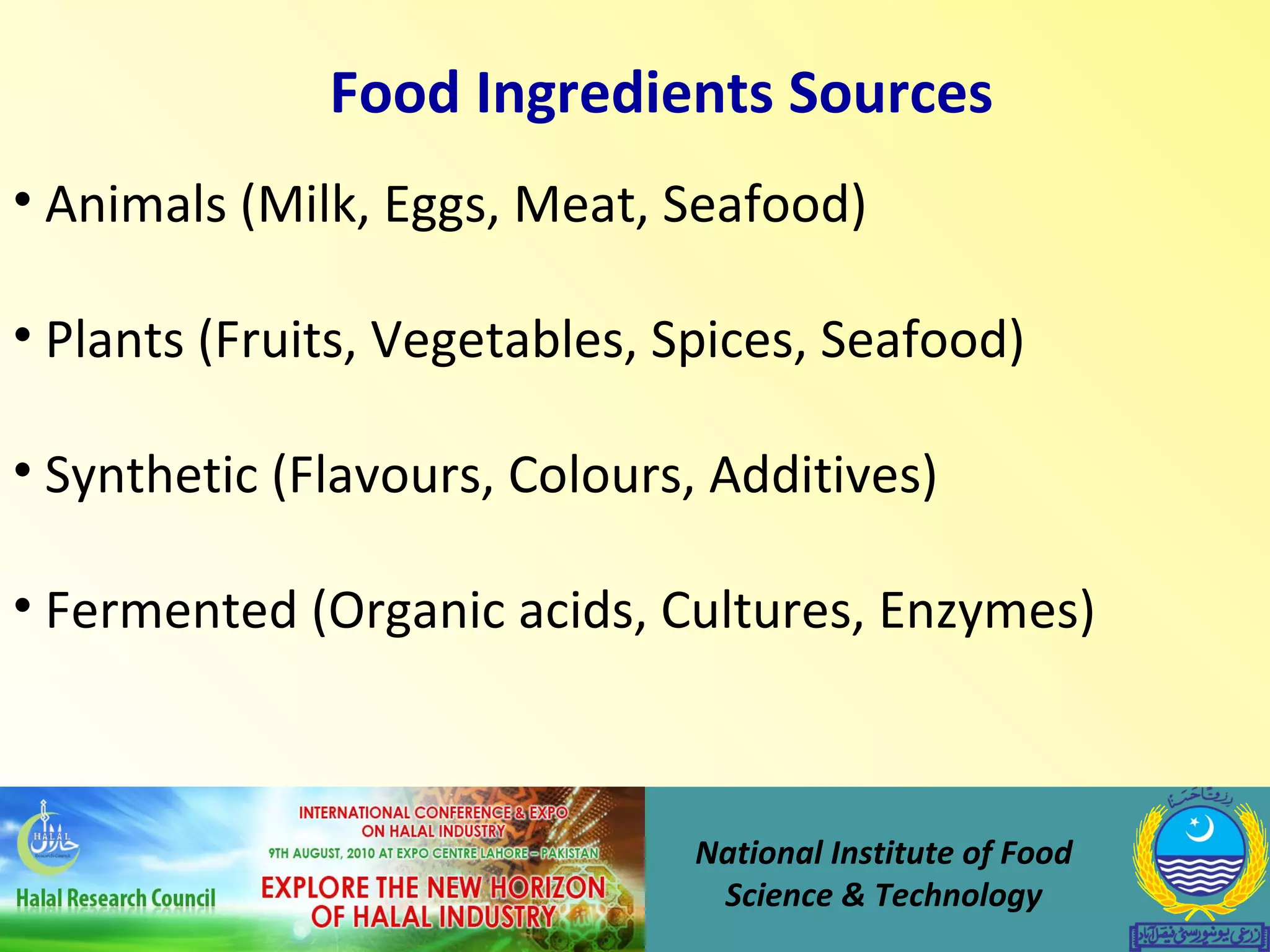 Halal ingredients in food processing | PPT