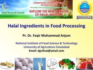 Halal ingredients in food processing | PPT