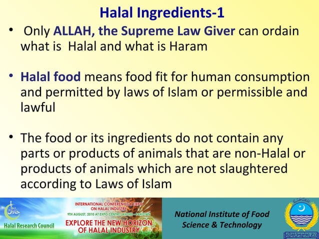 Halal ingredients in food processing | PPT | Islam | Religion ...
