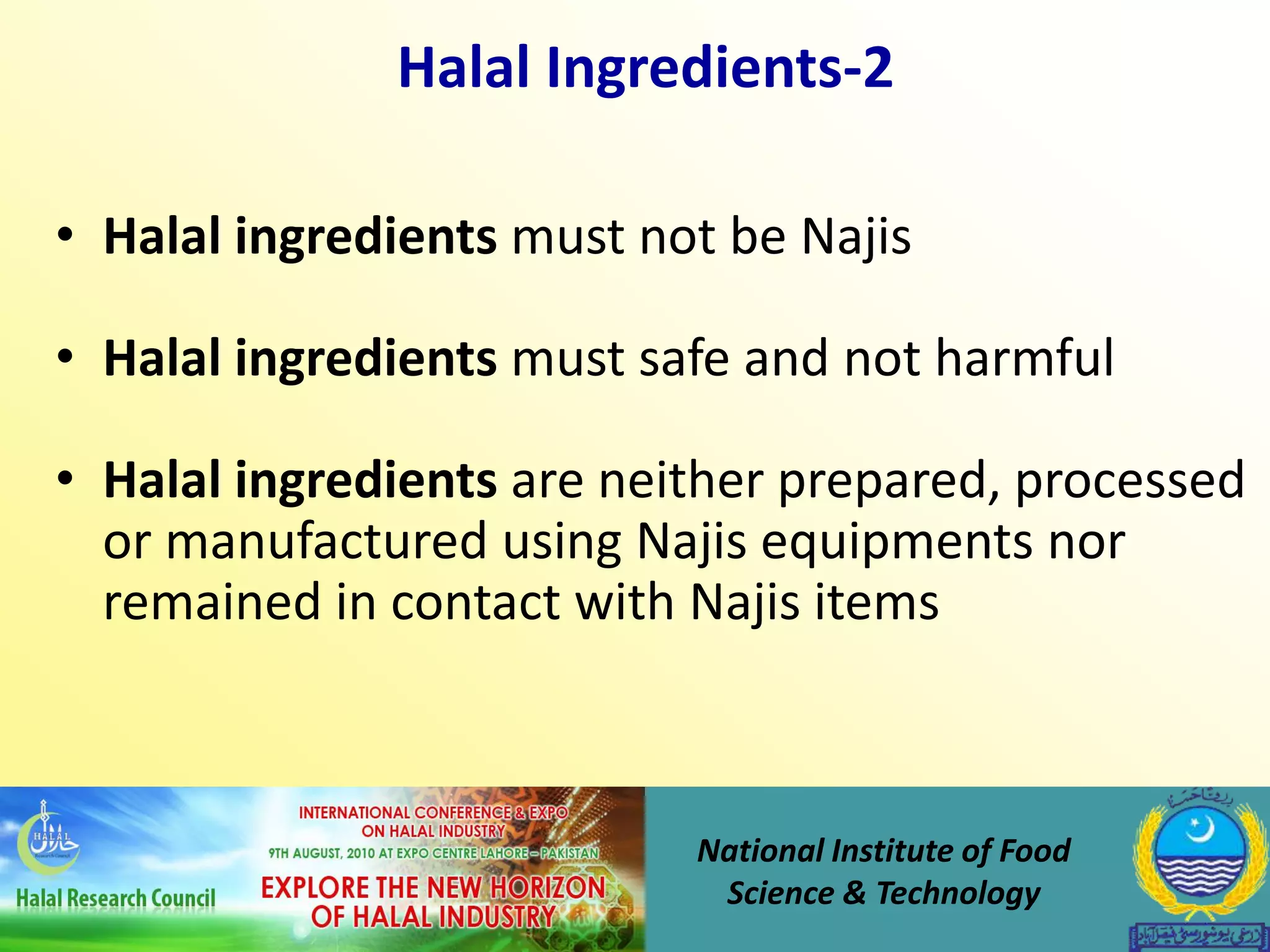 Halal ingredients in food processing | PPT