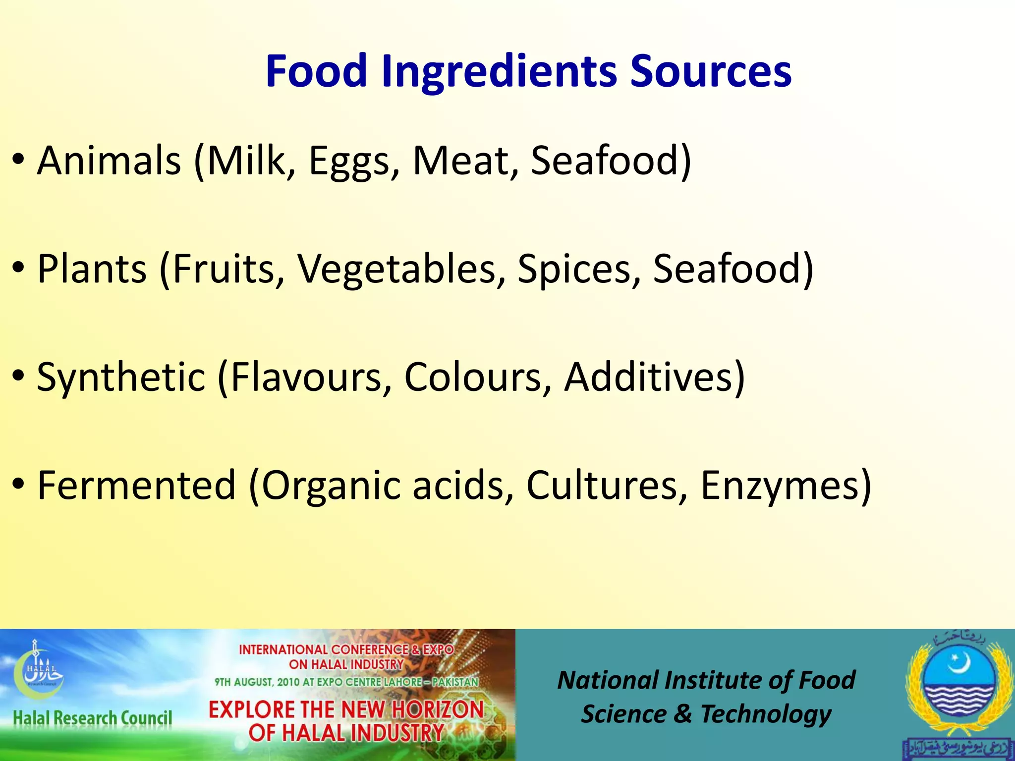 Halal ingredients in food processing | PPT