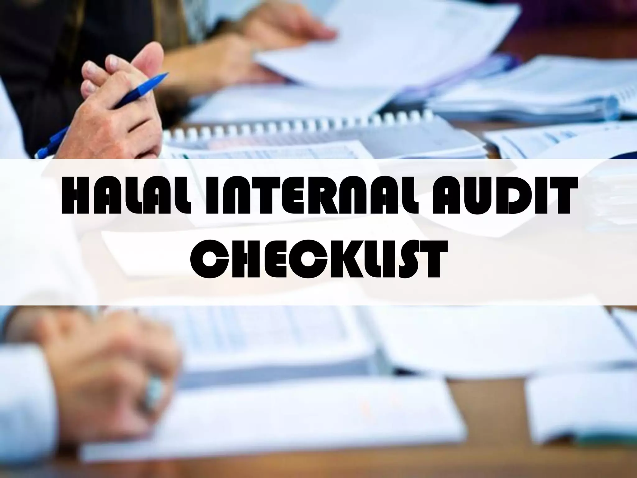 Halal internal audit checklist slides | PDF