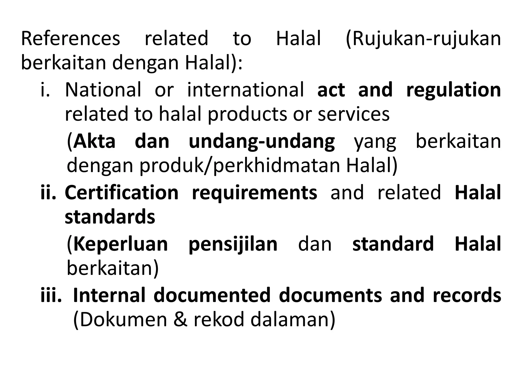 Halal internal audit checklist slides | PDF