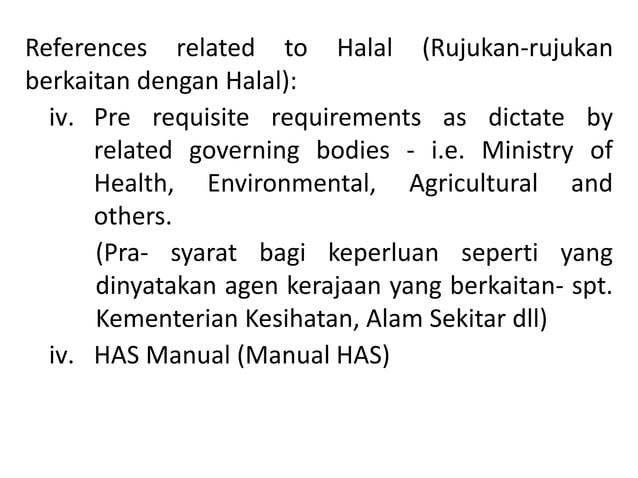 Halal internal audit checklist slides | PDF