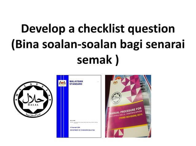 Halal internal audit checklist slides | PDF