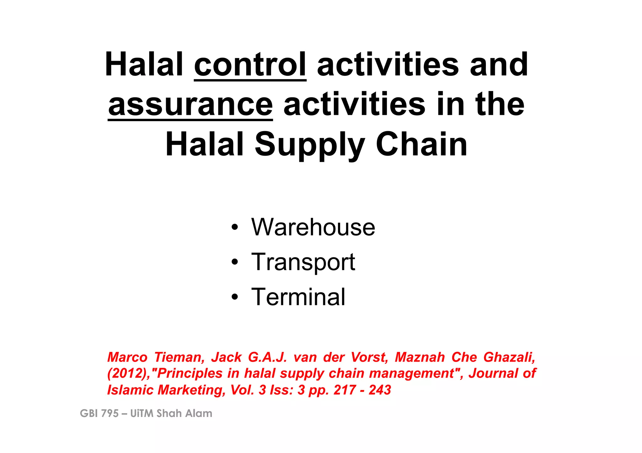 Halal logistics in malaysia and 5 continents | PDF | Logistics | Business