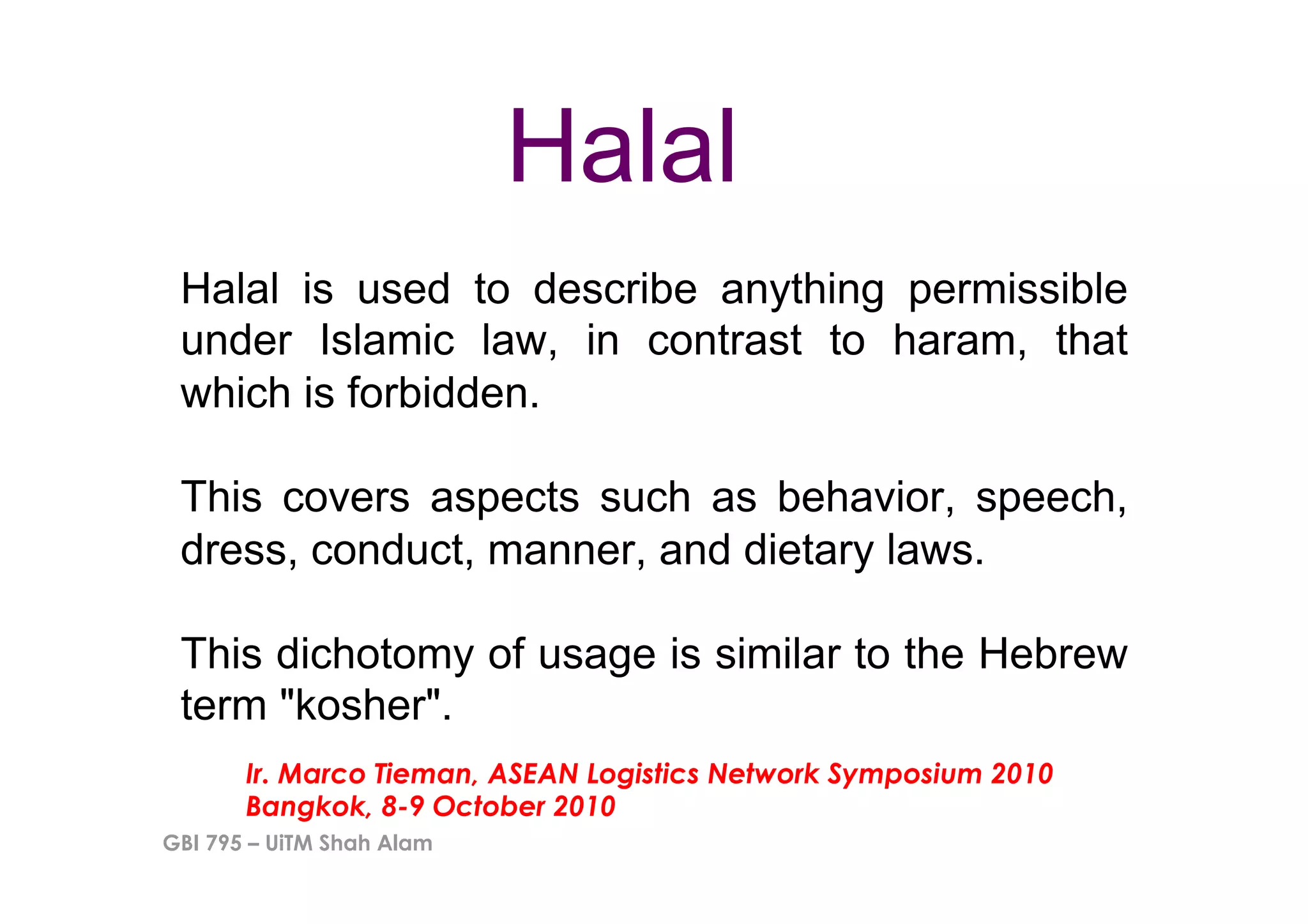 Halal logistics in malaysia and 5 continents | PDF