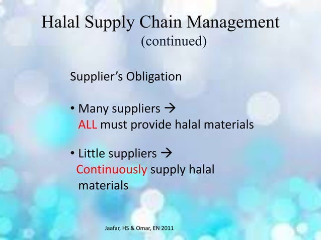 Halal supply chain | PPTX | Islam | Religion & Spirituality