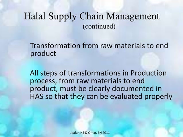 Halal supply chain | PPTX | Islam | Religion & Spirituality