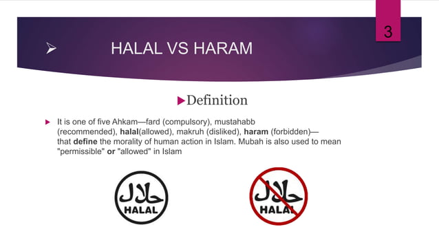 Halal vs haram presentation | PPTX | Islam | Religion & Spirituality