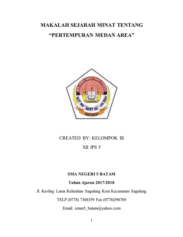 makalah pertempuran medan area | DOCX