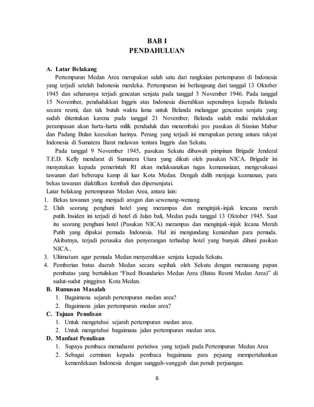 makalah pertempuran medan area | DOCX