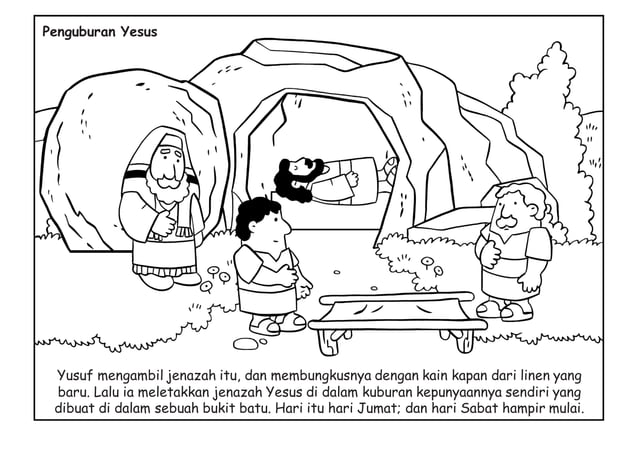 Halaman mewarnai Alkitab - Kisah Paskah | PPT