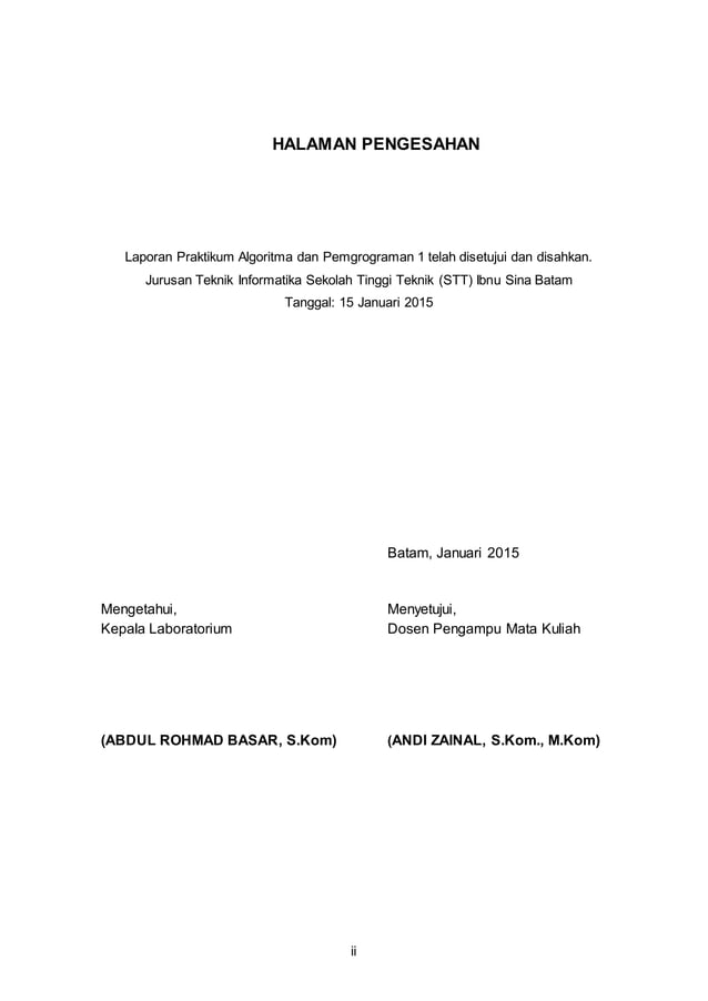 Halaman pengesahan | DOCX