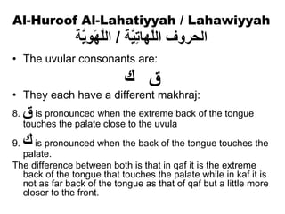 Halaqa makhaarij tajweed easy ruls | PDF
