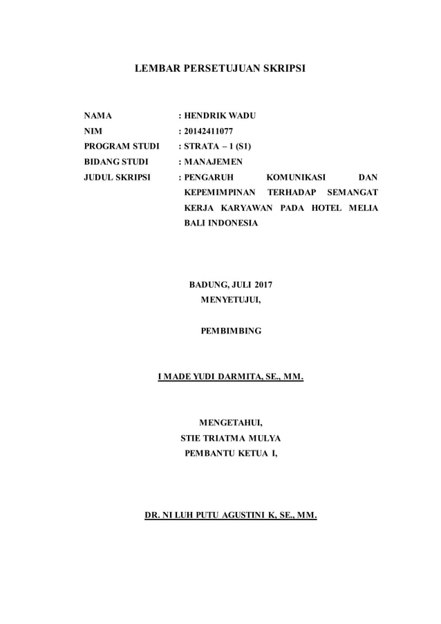 Hal depan skripsi hendrik wadu 1 | PDF