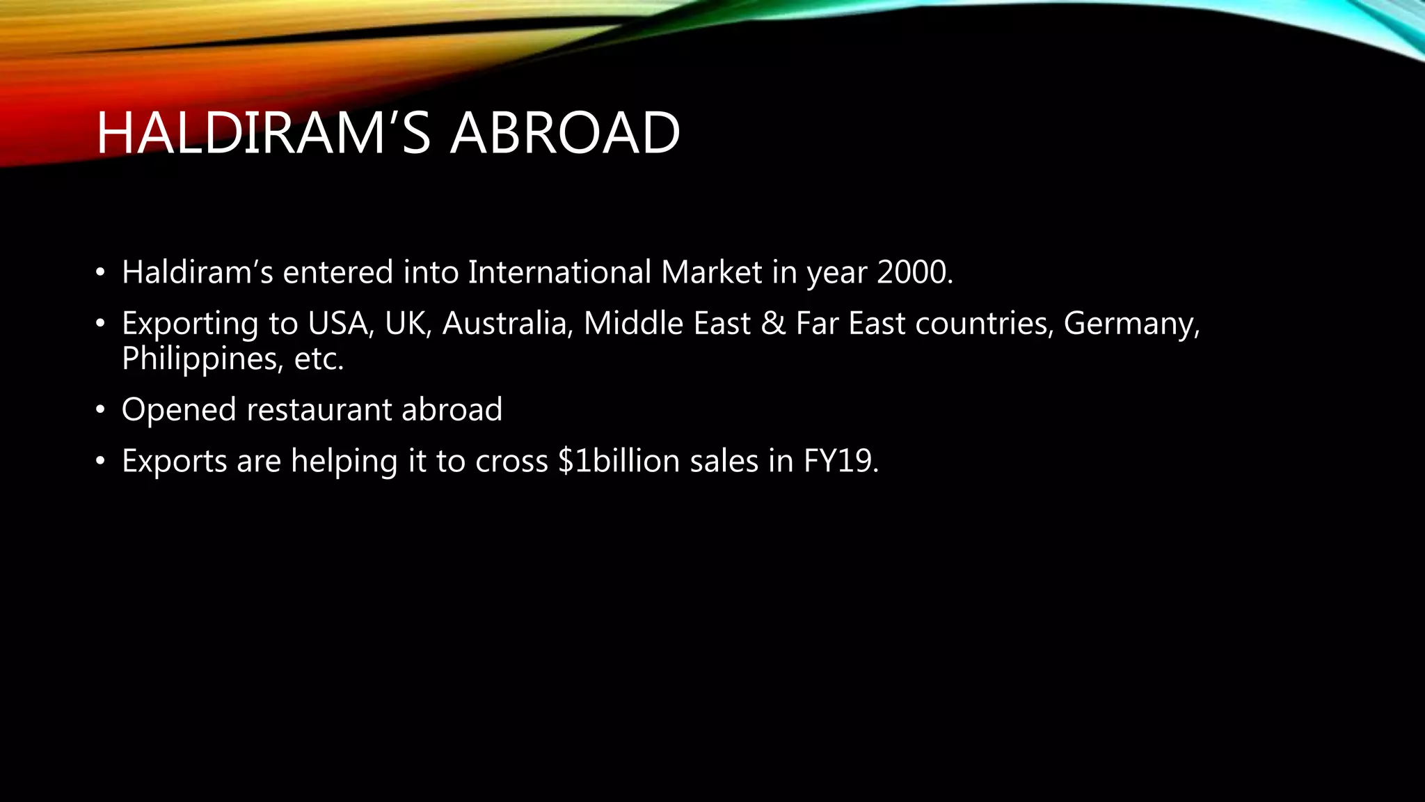 Haldiram's success story | PPTX