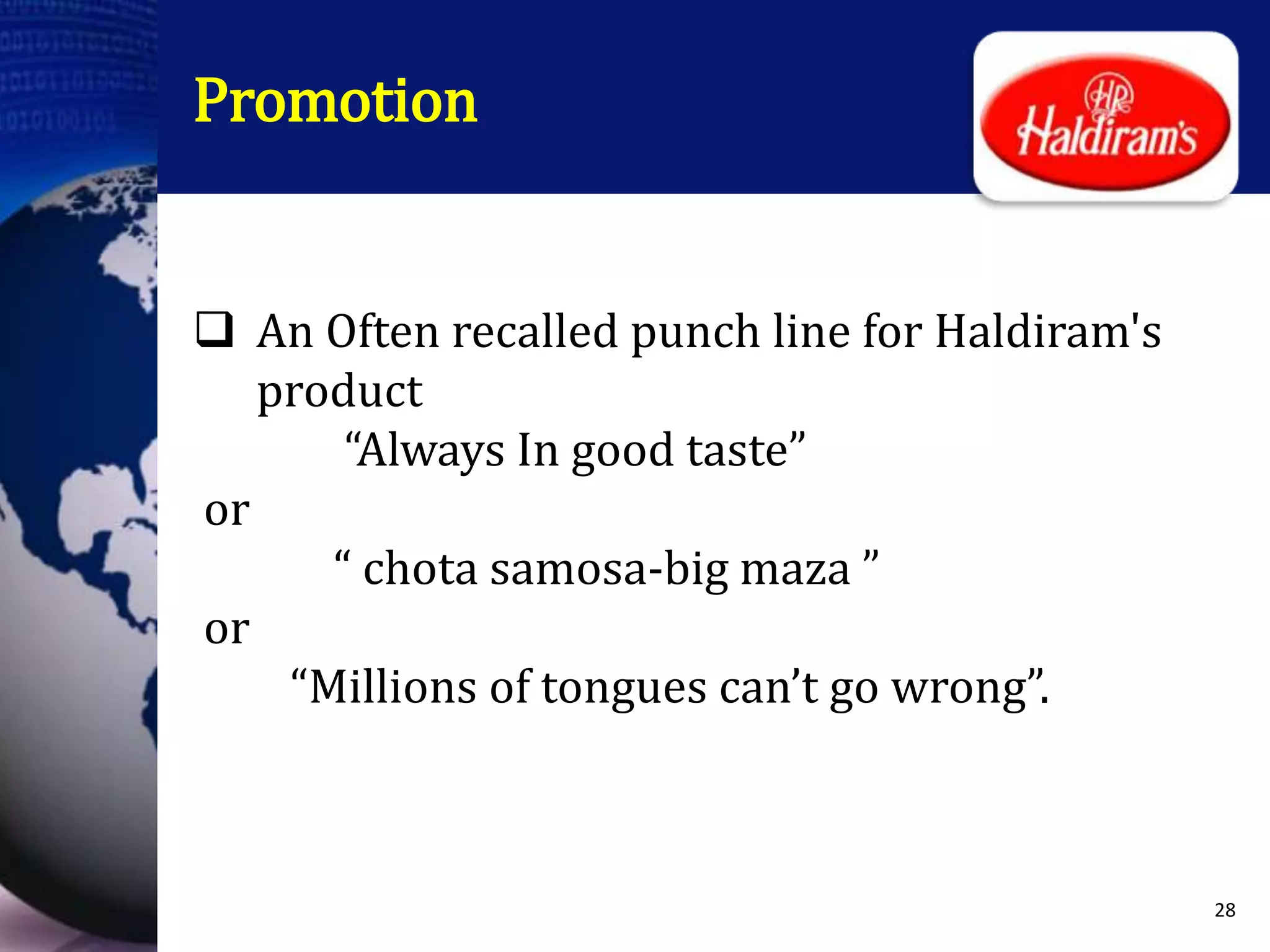 Haldiram's case presentation..Getting 4 p's right | PPTX