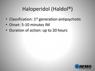 Haldol education 2014 | PPTX