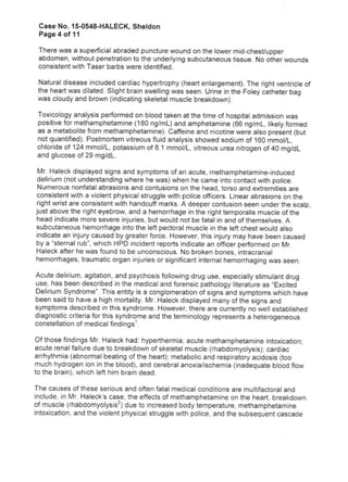 Sheldon Haleck autopsy report | PDF