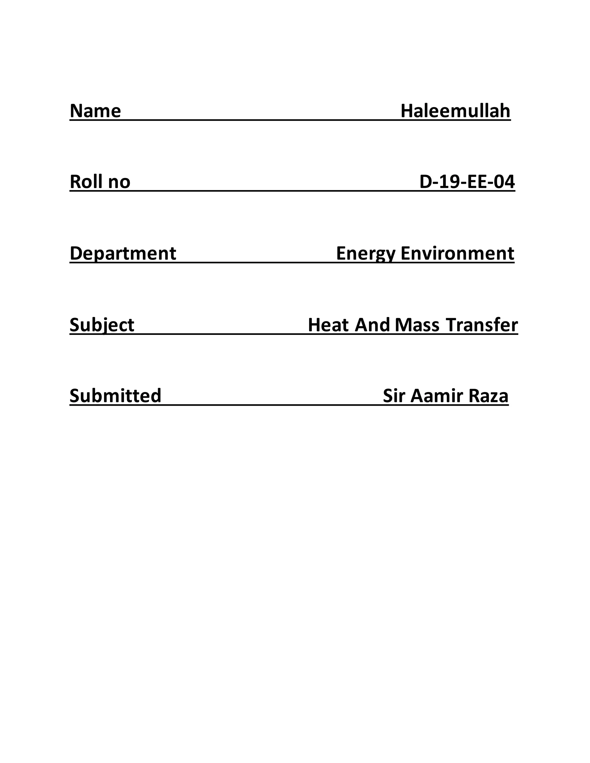 Haleem 04 hmt assignment 2 | PDF