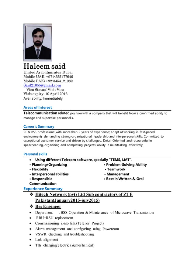 Haleem said cv d | PDF