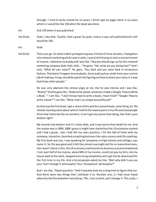 HalElrodTranscript.docx | Injuries | Diseases and Conditions