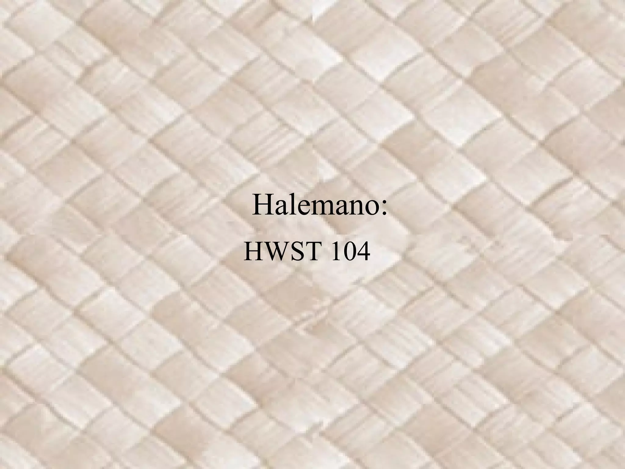 Halemano | PPT