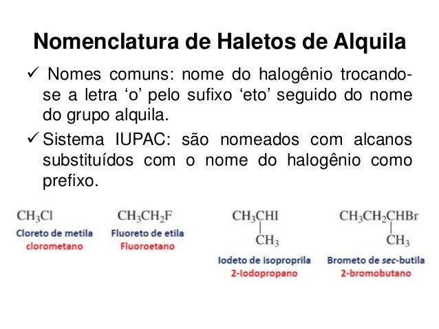 Haletos de alquila: reações de substituição nucleofílica