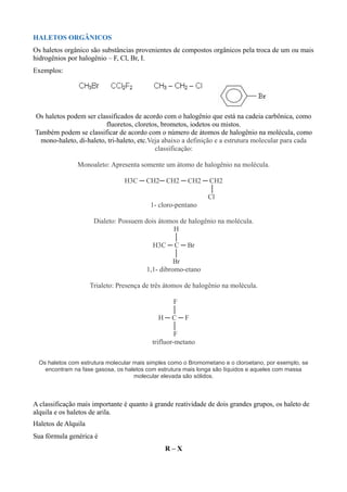 Haletos organicos | DOC