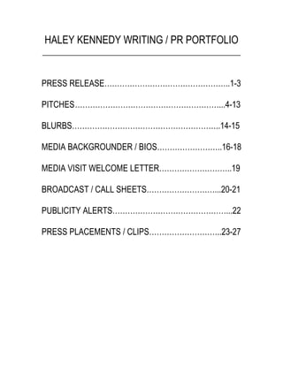 Writing / PR Portfolio | PDF