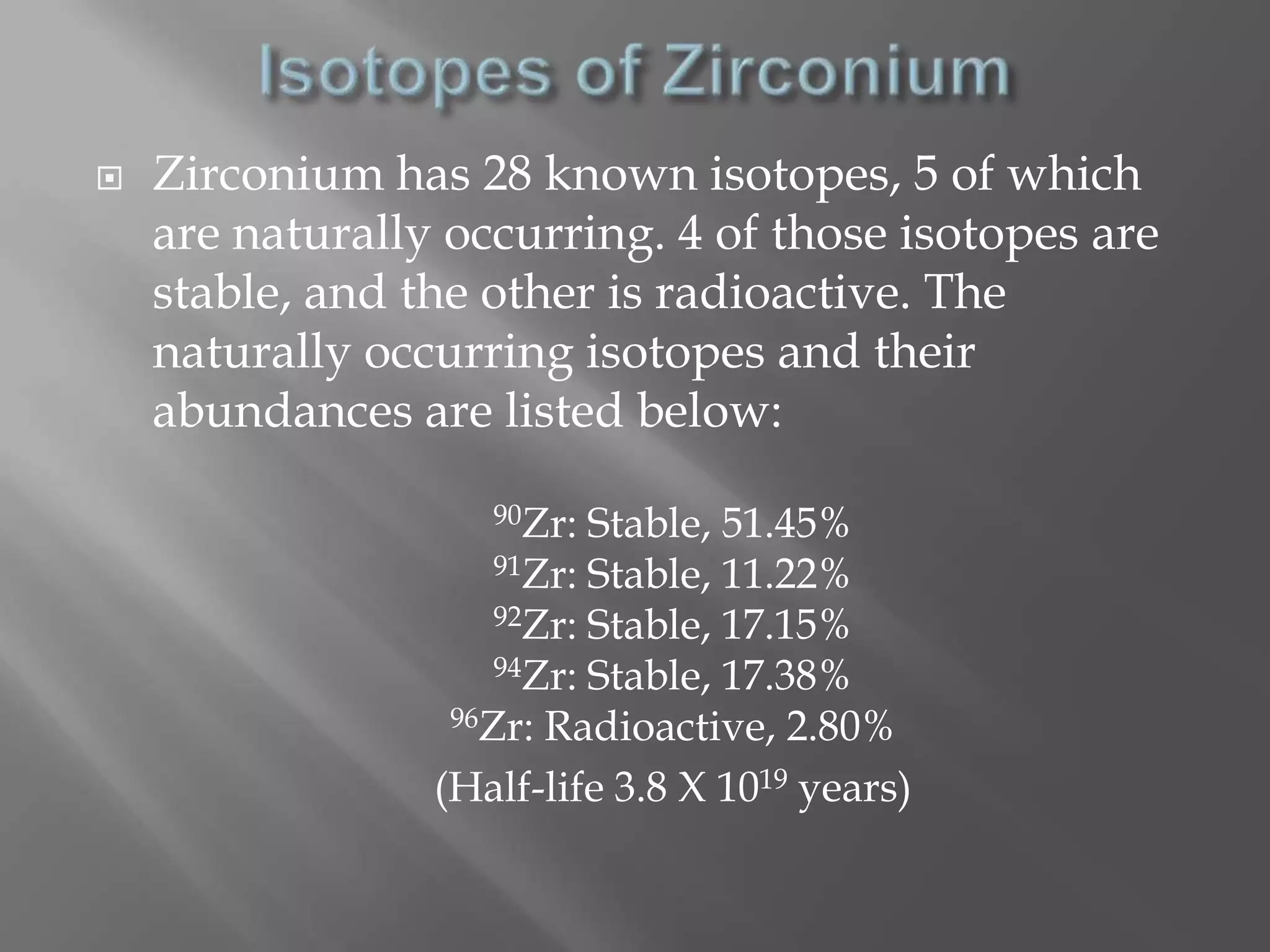 Zirconium (Haley Post) | PPTX