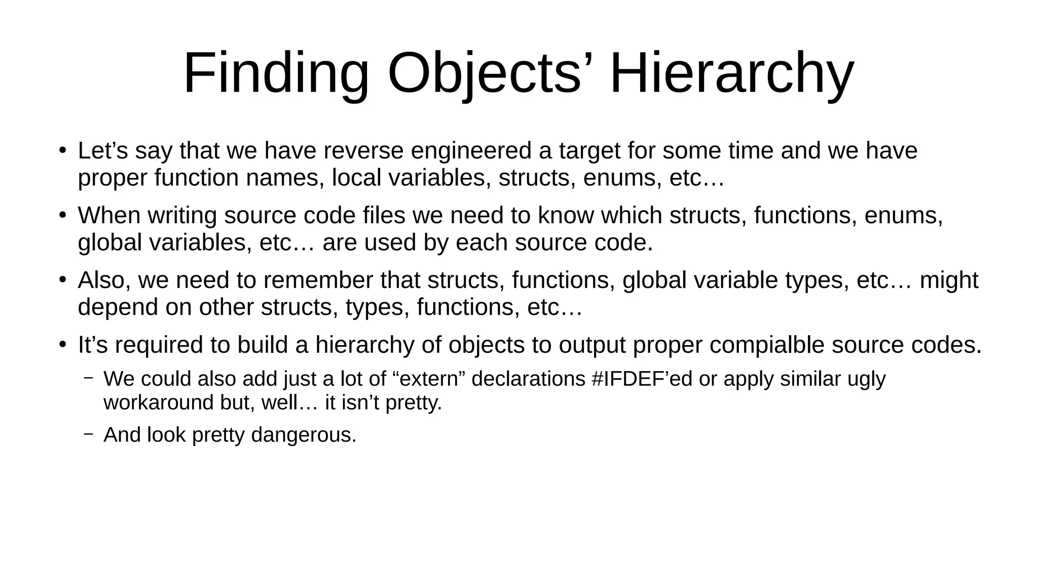 Half-automatic Compilable Source Code Recovery | PPT