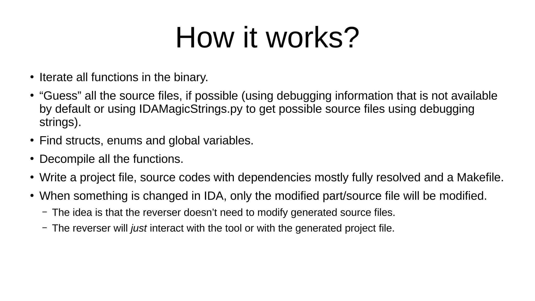 Half-automatic Compilable Source Code Recovery | PPT