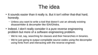 Half-automatic Compilable Source Code Recovery | PPT