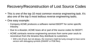 Half-automatic Compilable Source Code Recovery | PPT