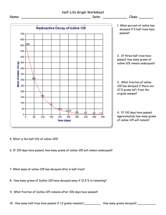 Half life-graph-worksheet | PDF