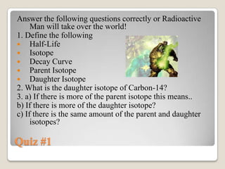 Half life and radioactivity | PPTX