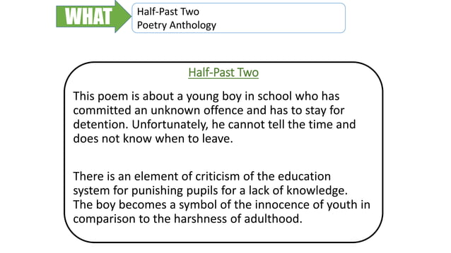 Half past two - U.A. Fanthorpe | PPT