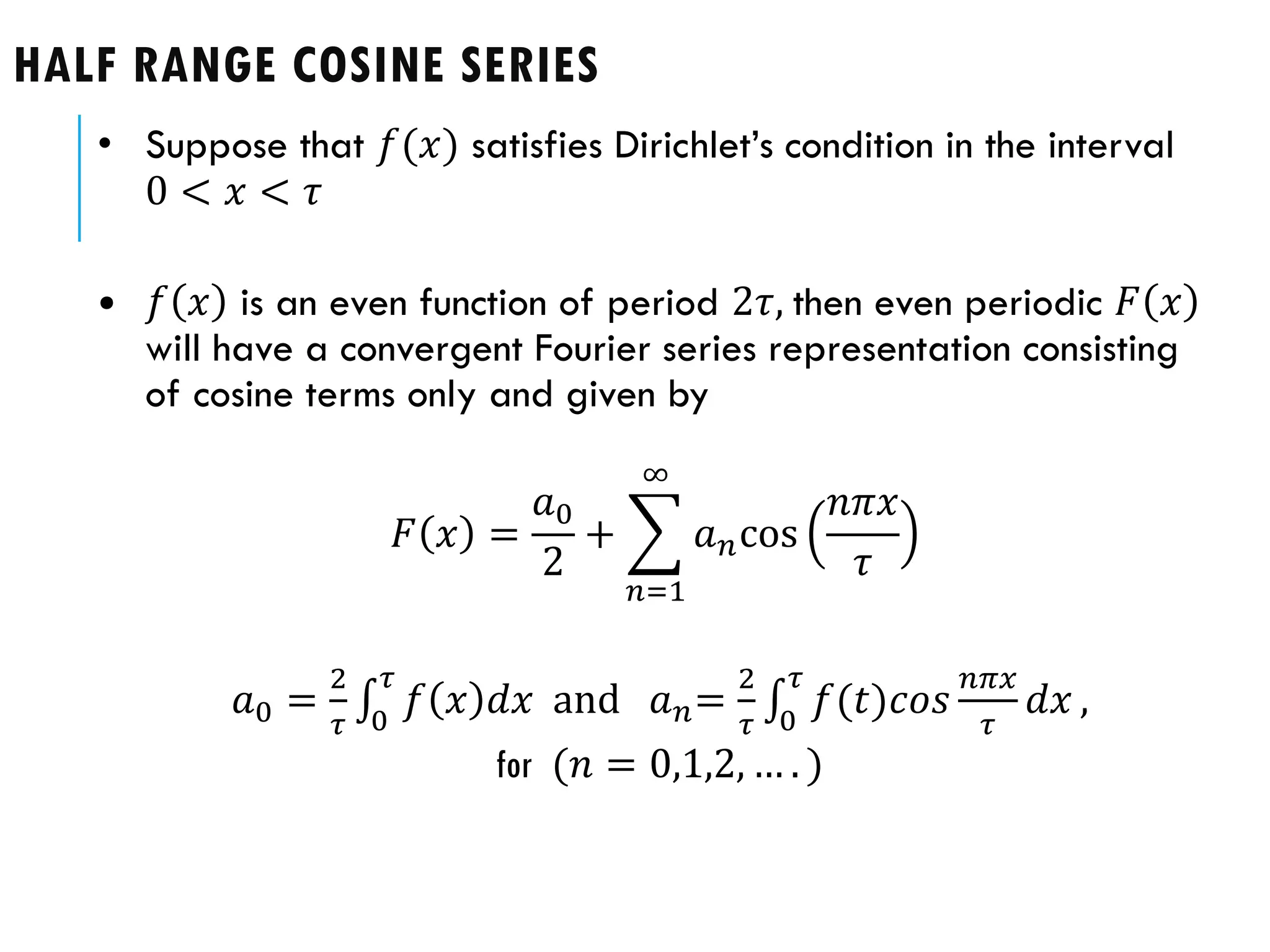 Half range sine and cosine series | PDF
