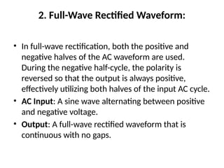 Half-Wave rectifier and Full-Wave rectifier | PPTX