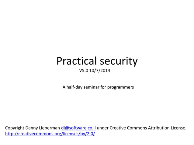 How to write secure code | PPT