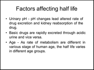 Half Life of Drug, Introduction, types.pptx