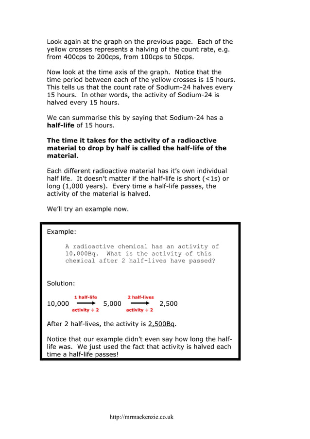 Half life calculations | PDF