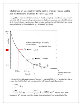 Half life formula | PDF | Chemistry | Science