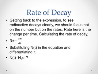 Half life of radioactive material | PPT