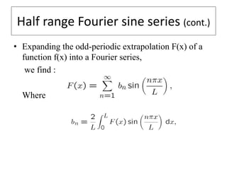 Half range sine cosine fourier series | PPTX