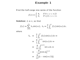 Half range sine cosine fourier series | PPTX