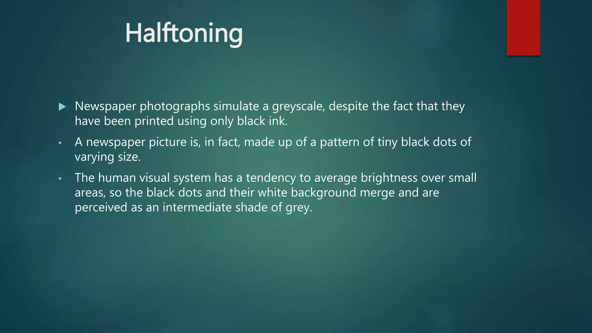 Halftoning in Computer Graphics | PPTX