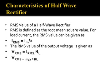 Halfwave and full wave rectificaton | PPTX